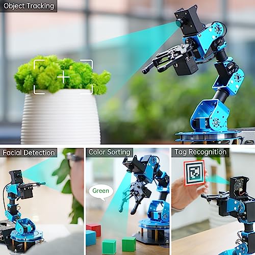 HIWONDER Raspberry Pi 6DOF Robot Arm Kit AI Vision Programming Robot ...