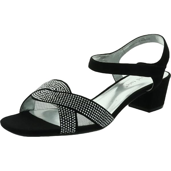 Amazon.com | David Tate Eve Silver Satin 4 M (B) | Heeled Sandals