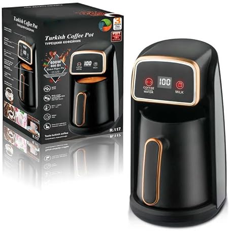 Automatic Turkish Coffee Maker Machine, 1 to 5 Cups, Cordless Electric ...