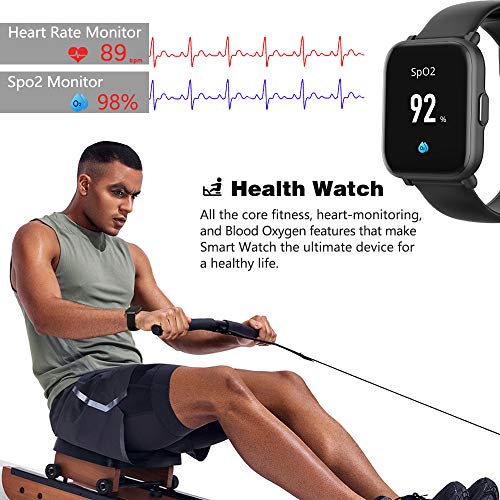 FITVII Smart Fitness Tracker Watch, Smartwatch with Heart Rate, Blood ...