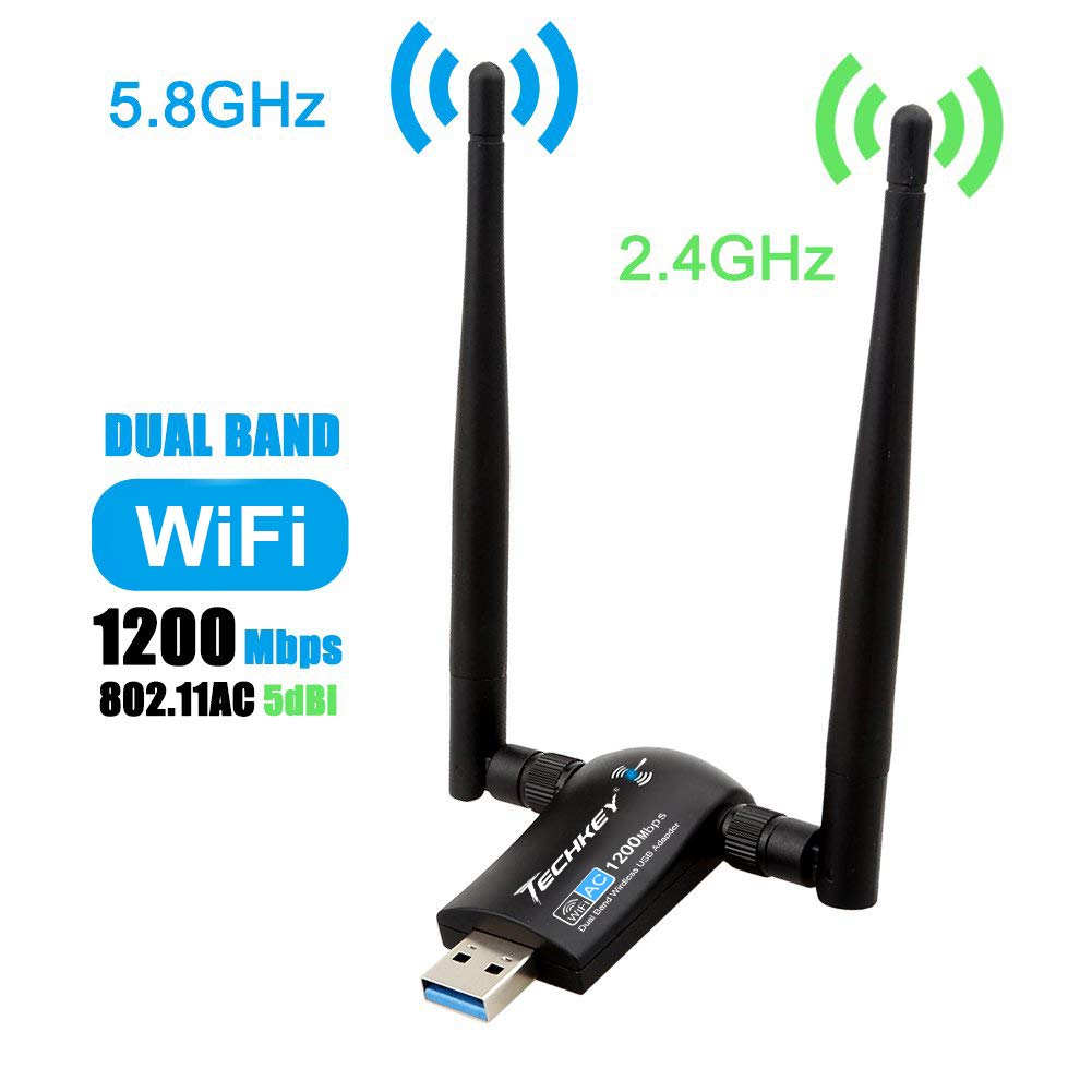Wireless USB WiFi Adapter, Techkey 1200Mbps Dual Band: Amazon.in ...