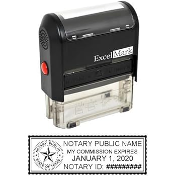 Amazon.com : Shiny Blue Notary Stamp | Self Inking, Printer S-844, 2 ...