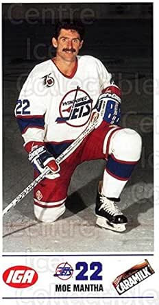 Amazon.com: (CI) Moe Mantha Hockey Card 1991-92 Winnipeg Jets IGA 17 ...
