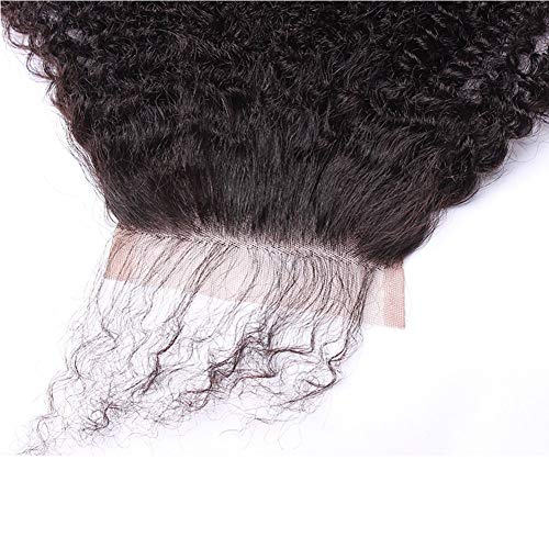 Nicewig 100% Human Hair Lace Closure 4b 4c Afro Kinky Curly Top Lace ...