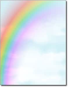 Amazon.com : Rainbow Stationery Paper - 80 Sheets : Office Products