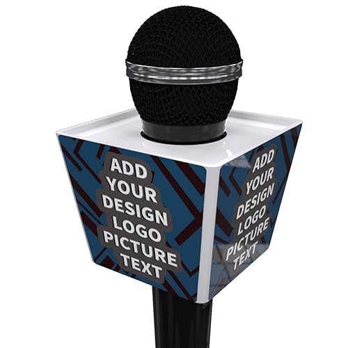 custom mic flag logo personalized microphone box Trapezoidal larger ...
