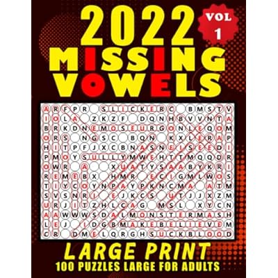 2022 Large Print Missing Vowels Word Search | 100 Philippines | Ubuy