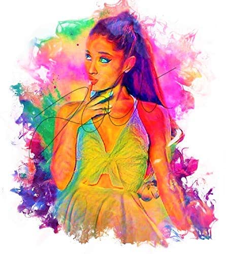 Ariana Grande Colourful Ink Pop art Hand Drawn Painted PRINT Poster # ...