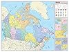 Cool Owl Maps Canada Wall Map Poster (Laminated 32x24) in Oman | Whizz