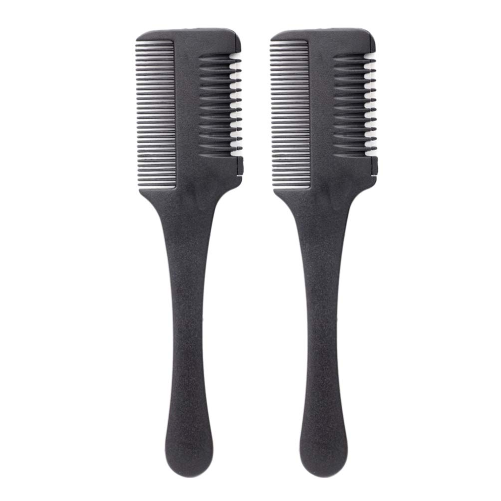 Amazon.com : LEORX 2pcs Hair Thinning Comb Double Edge Hair Razor Comb ...