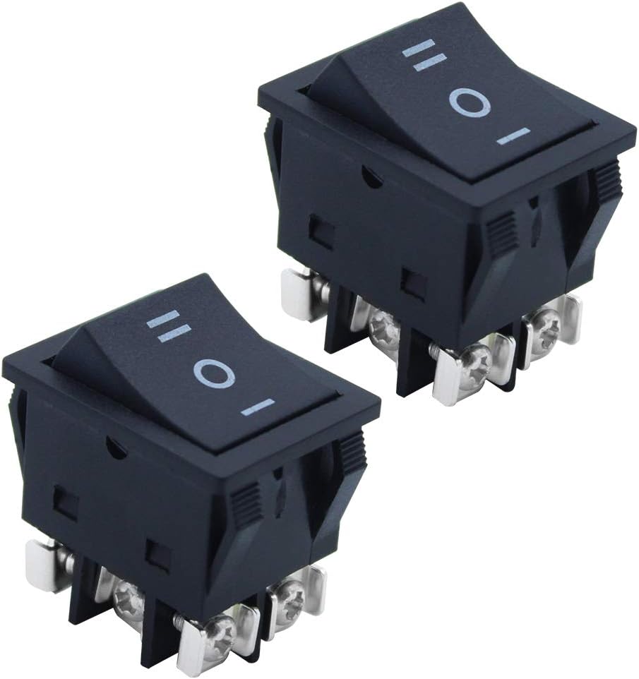 KingYH 2 Pack Mini Boat Rocker Switch ON-Off-ON 3 Position Snap-in ...