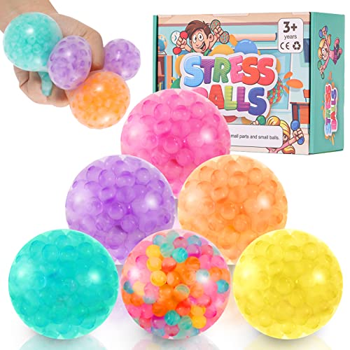 Demilong Sensory Stress Ball for Kids，6 Pack Squishy Stress Ball for ...
