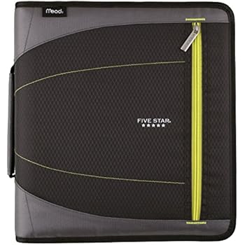 Amazon.com : Mead 2 Inch Zipper Binder with Handle, Includes Interior ...