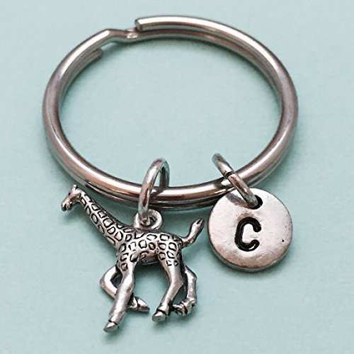Amazon.com: Giraffe keychain, giraffe charm, animal keychain, animal ...