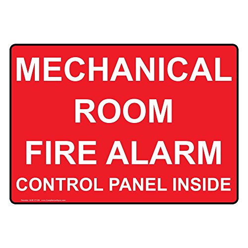 Buy Mechanical Room Fire Alarm Control Panel Inside Sign, 10x7 inch ...