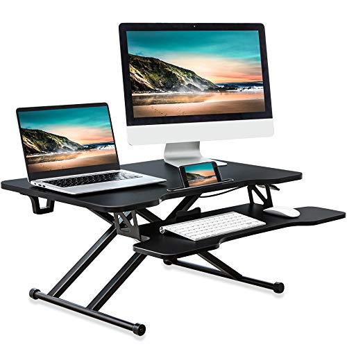 FITUEYES Standing Desk Converter Sit to Stand Up Desk Tabletop ...