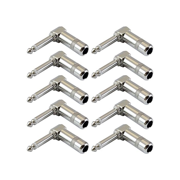 Buy KEKLLE 1/4" 90 Degree Angle Plugs TS Mono Heavy Duty Style for ...