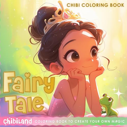 Chibi Fairy Tale Coloring Book: Magical Stories with Cute Princess ...