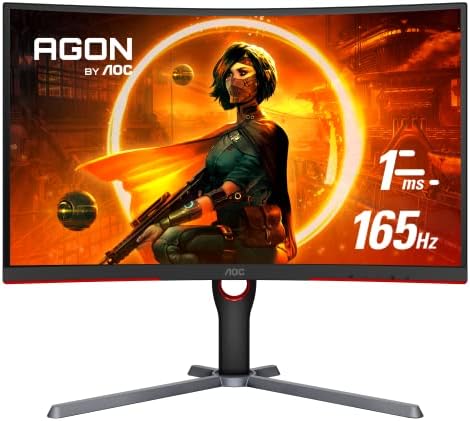 AOC GAMING CQ27G3S Frameless Curved Gaming Monitor, QHD 2K 2560x1440 ...