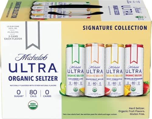 Michelob ULTRA Organic Hard Seltzer, Variety Pack, 12 Pack, 12 FL OZ ...