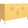 Amazon.com: Novogratz Cache 2 Door Metal Locker Accent, Yellow Cabinet ...