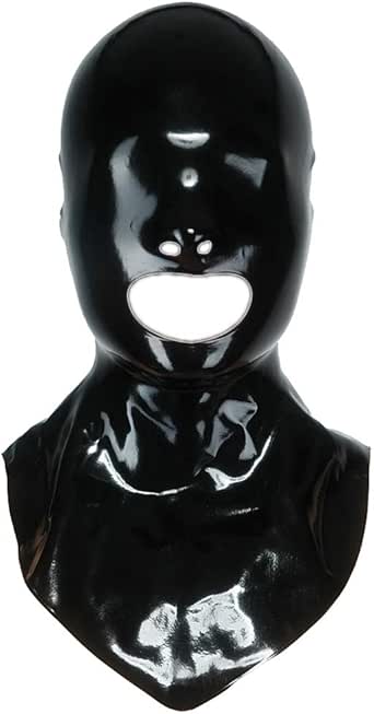 Amazon.com: EXLATEX Latex Hood Unisex Rubber Mask Hangman's Mask with ...