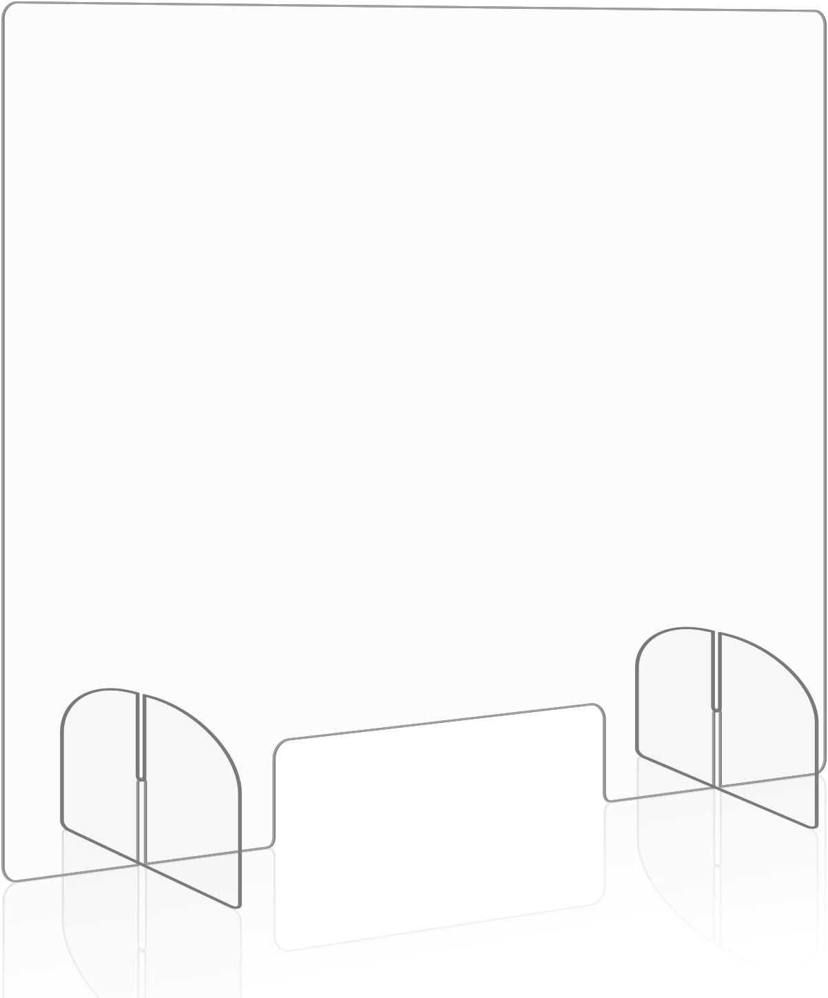 APONUO Sneeze Guard Acrylic Shield, Perspex Screen for Shop Counters ...