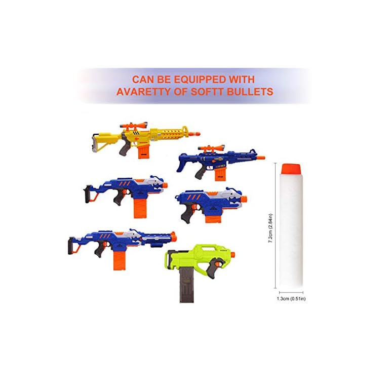 Bala Nerf Elite 200 pcs 7.2cm DEWEL Balas Básicas de NERF Son ...