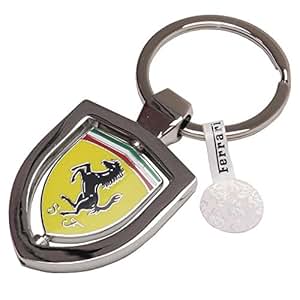 Amazon.com: Authentic Ferrari Key Chain with Revolving Yellow Ferrari ...