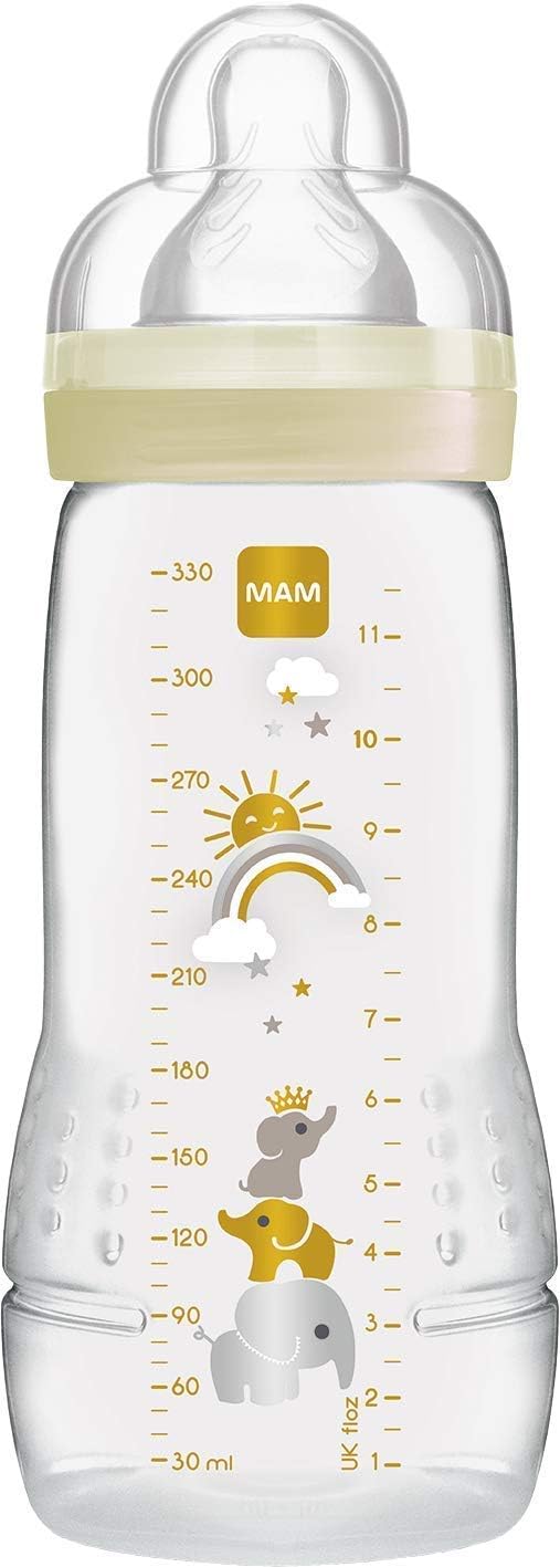 Mam Patterned Grey Baby Bottle Teat Flow 330ml – Model may vary – BigaMart