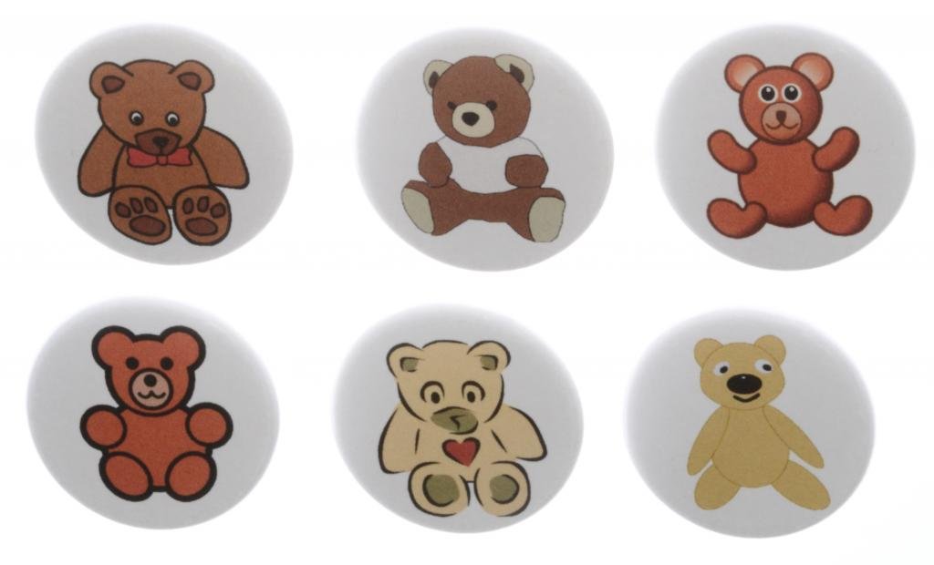 Amazon.com: Set of 6 Teddy Bears Magnets - Cute Bear: Home & Kitchen