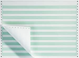 Amazon.com : Staples Green Bar Computer Paper, 14 7/8" x 11", 20lb ...