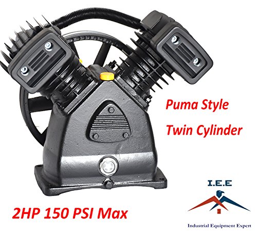 2 HP Air Compressor Pump 150 PSI MAX Replacement Pump, Twin Cylinder ...