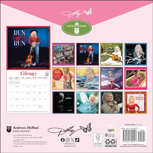 Dolly Parton 2025 Wall Calendar: A Collection Of Iconic Album Covers on ...