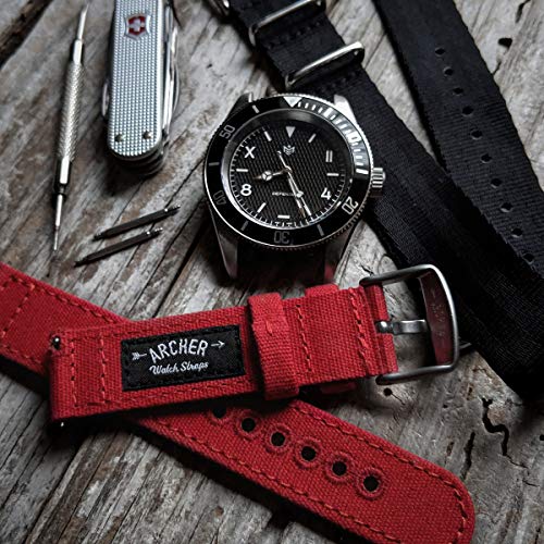 Archer Watch Straps - Canvas Quick Release Replacement Watch Bands ...