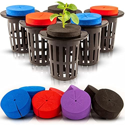 60 Pack Cloning Collars Inserts | 10 Pack 2 Inch Net Pots | Mixed ...