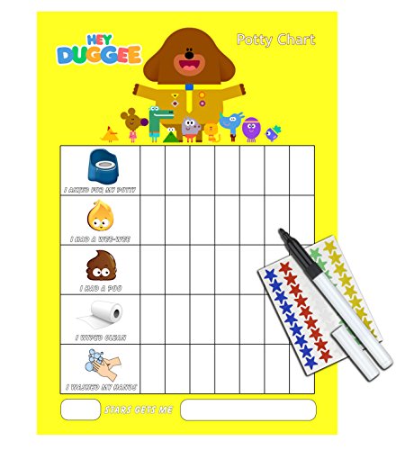 Buy Boys Potty Training Reward Chart - YELLOW HEY DUGGEE with Stickers ...