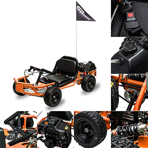 Fit Right 2021 51CC, 2-Stroke (Air-Cooled) Go Kart, Support Up to 175 ...