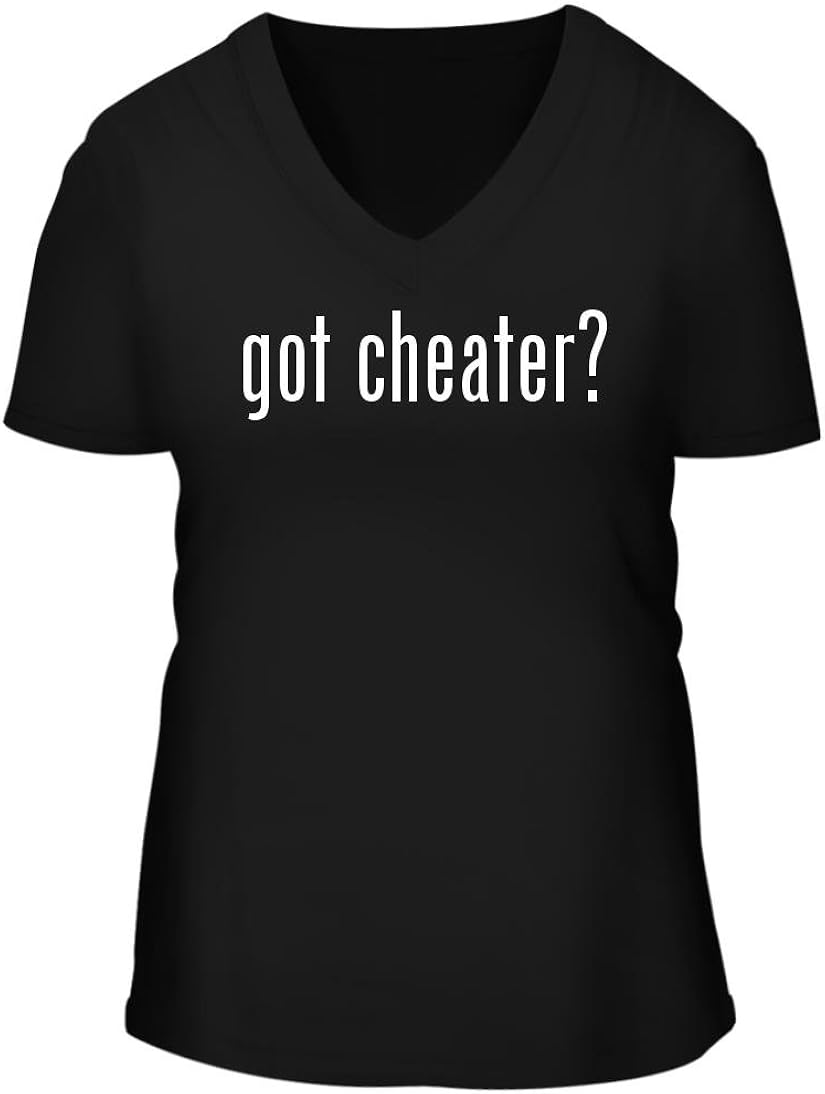Amazon.com: got cheater? - A Nice Women's Short Sleeve V-Neck T-Shirt ...