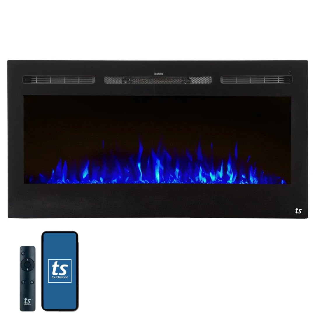 Touchstone Smart Electric Fireplace-The Sideline 40" Wide-in Wall ...