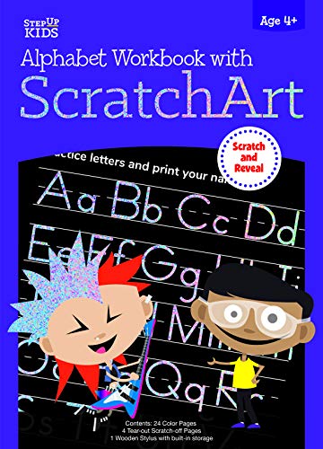 STEP UP KIDS: Alphabet Workbook with Scratch Art-Scratch and Reveal ...