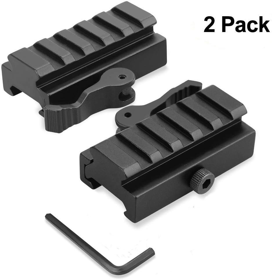 60mm Picatinny Rails 5 Slots Riser Mount Base 20mm-21mm Width Rail ...