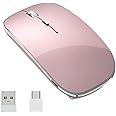 Amazon.com: Halpilt Wireless Mouse Chargeable Portable Silent USB and ...