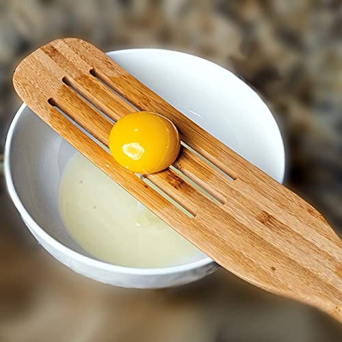 Rustic Chef's Bamboo spurtles set of 3 Pieces with spurtle holder - 13 ...