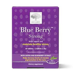 New Nordic Blue Berry Strong, 60 Tablets Eye Health Supplement with ...
