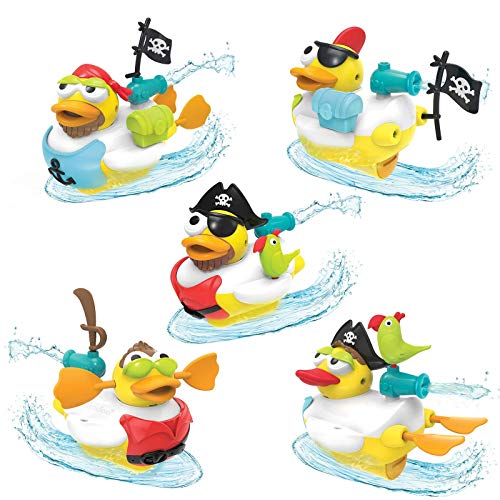 Yookidoo Jet Duck Pirate Bath Toy with Powered Water Shooter - Sensory ...
