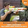 NERF Longstrike Modulus Toy Blaster with Barrel Extension, Bipod ...