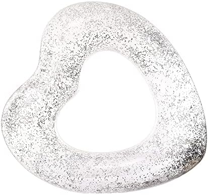 Neoprene Swimming Pool Inflatable Glitter Float With Heart Design For ...