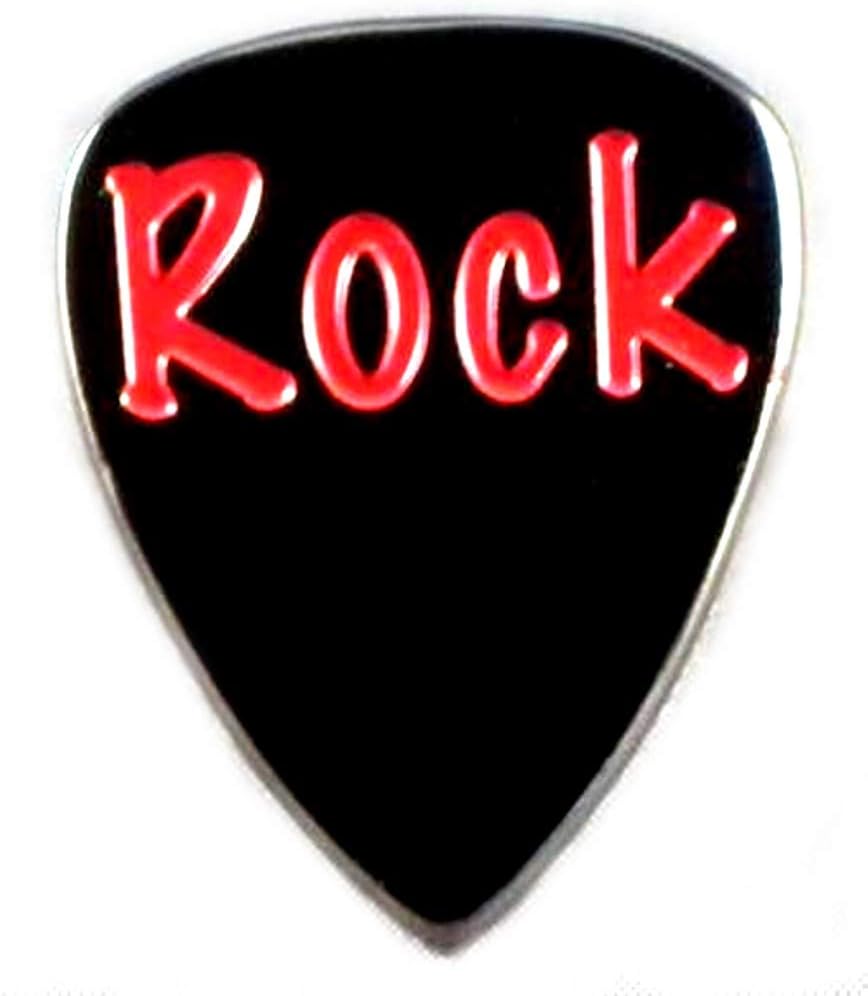 Metal Enamel Pin Badge Rock Music Guitar Pick - Plectrum: Amazon.co.uk ...