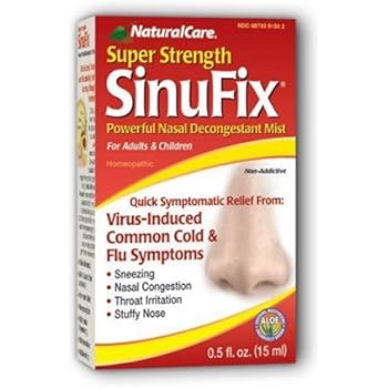 Amazon.com: NaturalCare Super Strength SinuFix Nasal Decongestant Mist ...